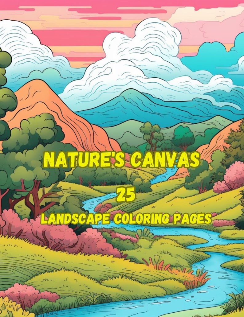 25 Printable Scenic Coloring Sheets for Relaxation & Creativity ...