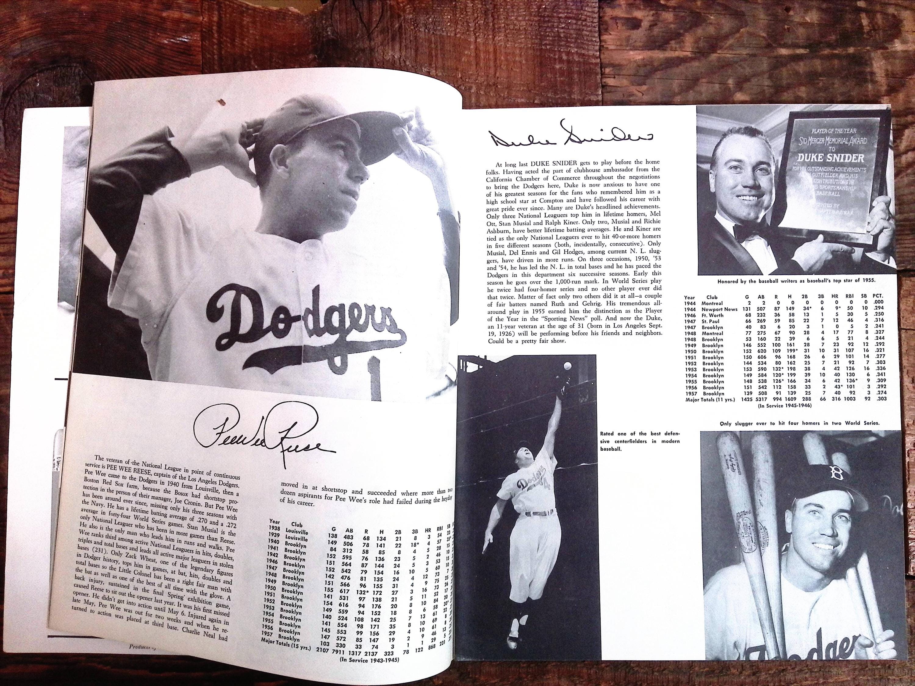 Los Angeles Dodgers 1958 Yearbook - Etsy