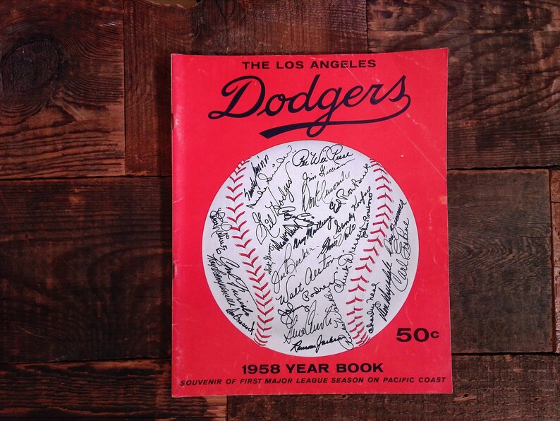 Los Angeles Dodgers 1958 Yearbook - Etsy