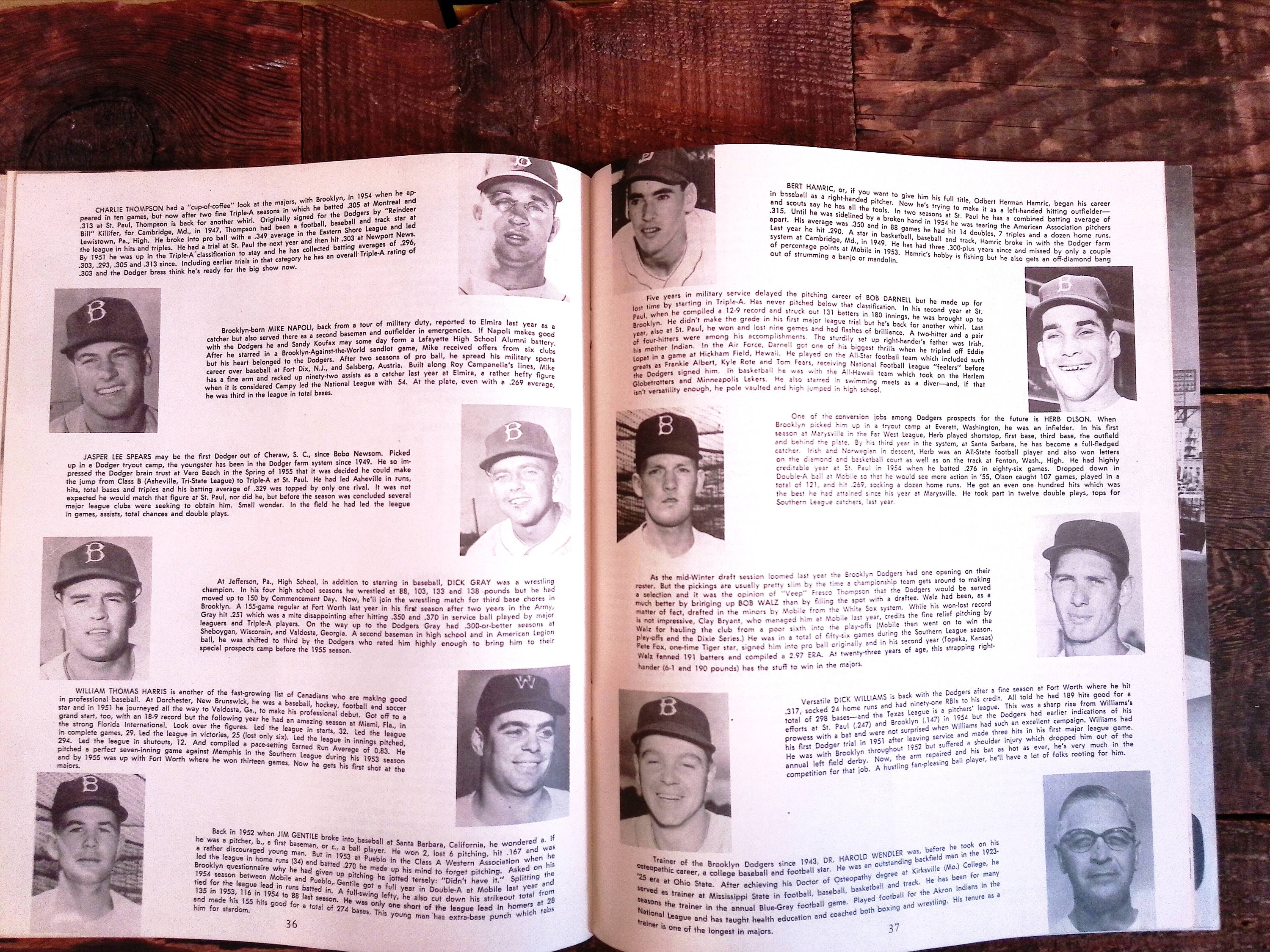 Brooklyn Dodgers 1956 Yearbook - Etsy