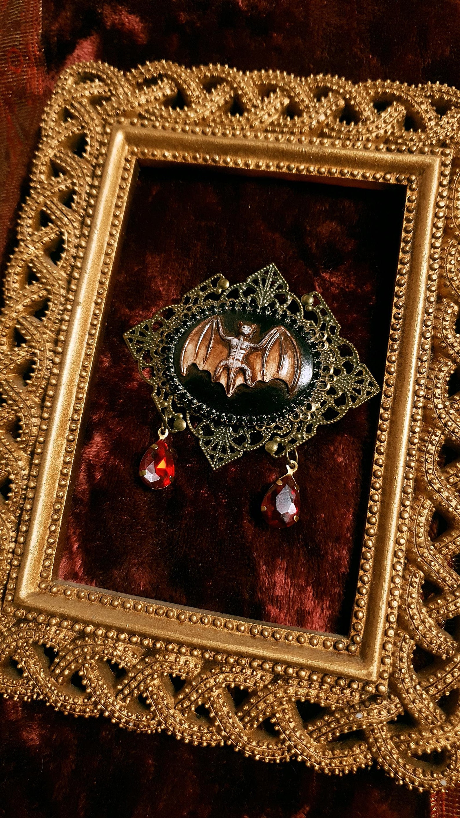 Handmade Victorian Gothic Dracula Inspired Filigree Skeleton Blood ...