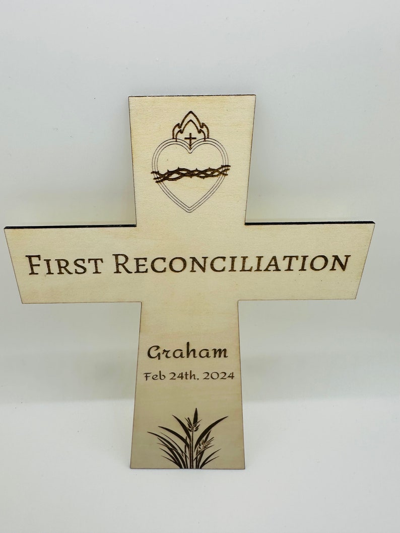 First Reconciliation Confession Penance Custom Personalized Wooden ...