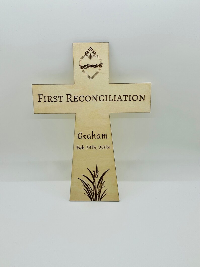 First Reconciliation Confession Penance Custom Personalized Wooden ...