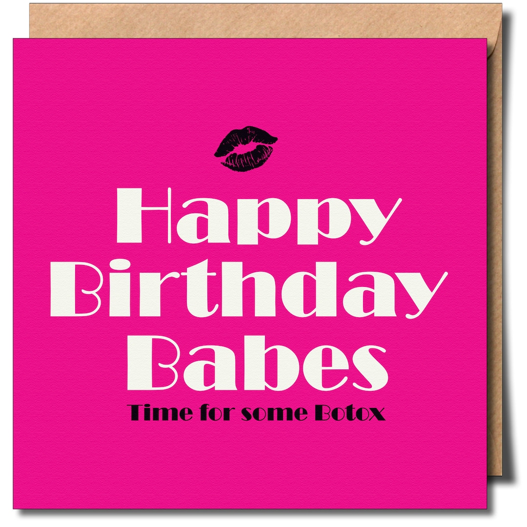 Funny 'happy Birthday Babes' Greeting Card - Etsy