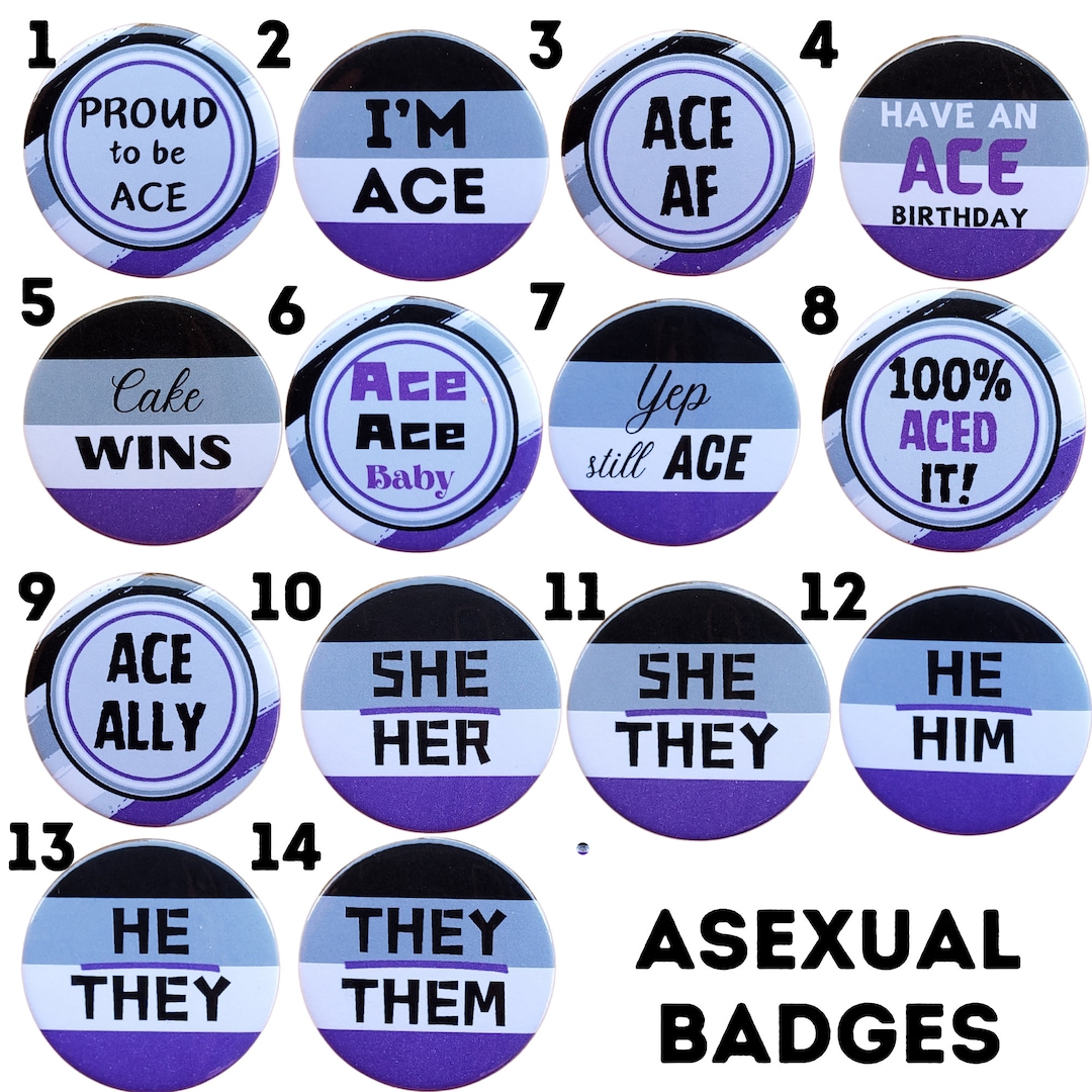 Asexual Badges Queer Badges Gay Badges Lgbtq Badges - Etsy