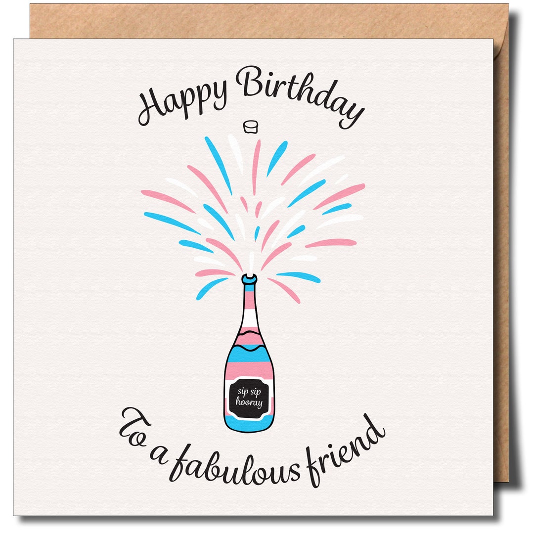 Transgender Friend Birthday Card: LGBTQ Greeting Card - Etsy