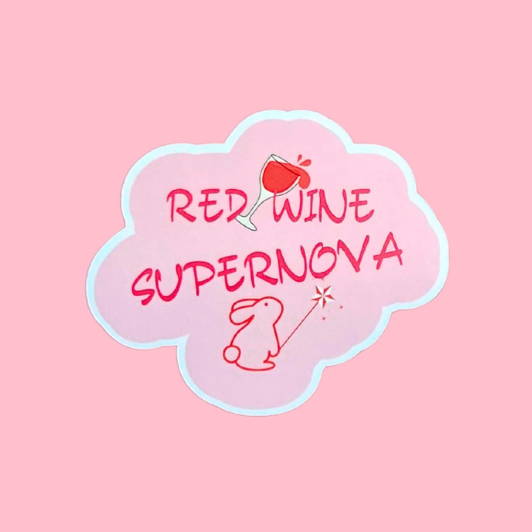 Red Wine Supernova Vinyl Sticker - Handmade UK - Etsy