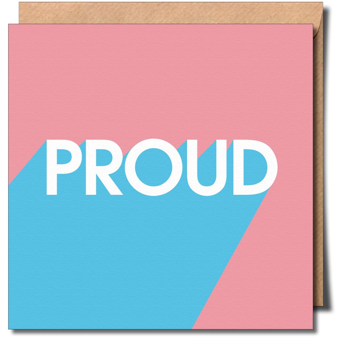 Proud Trans Greeting Card Trans Card Transgender Proud Greeting Card - Etsy