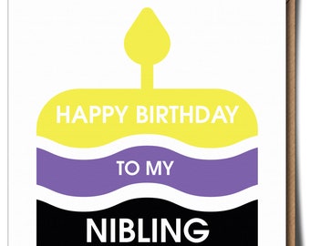 Happy Birthday Non Binary Gender Neutral Birthday Greeting Card Friend ...