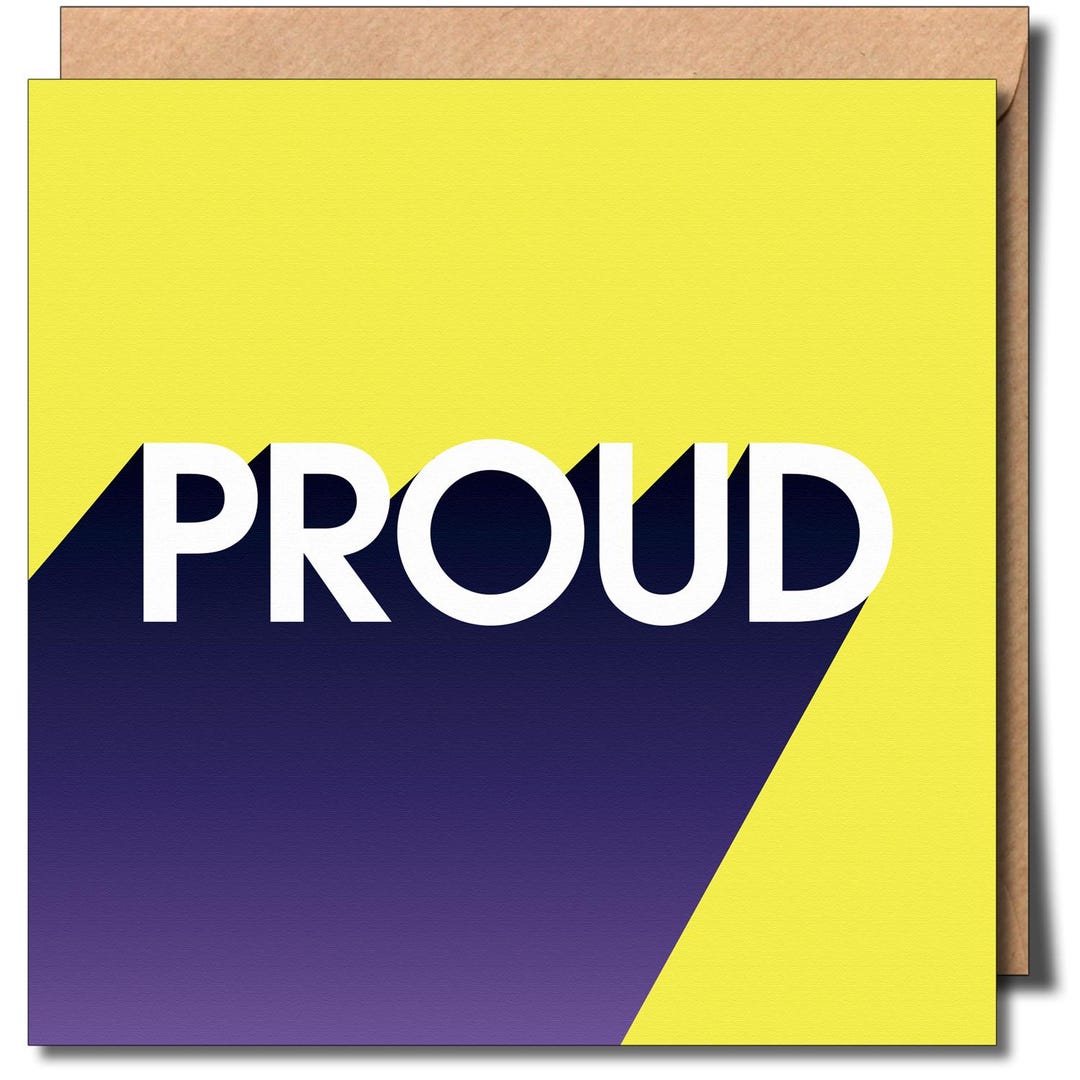 Proud Non Binary Gender Neutral Greeting Card Gender Neutral Proud ...