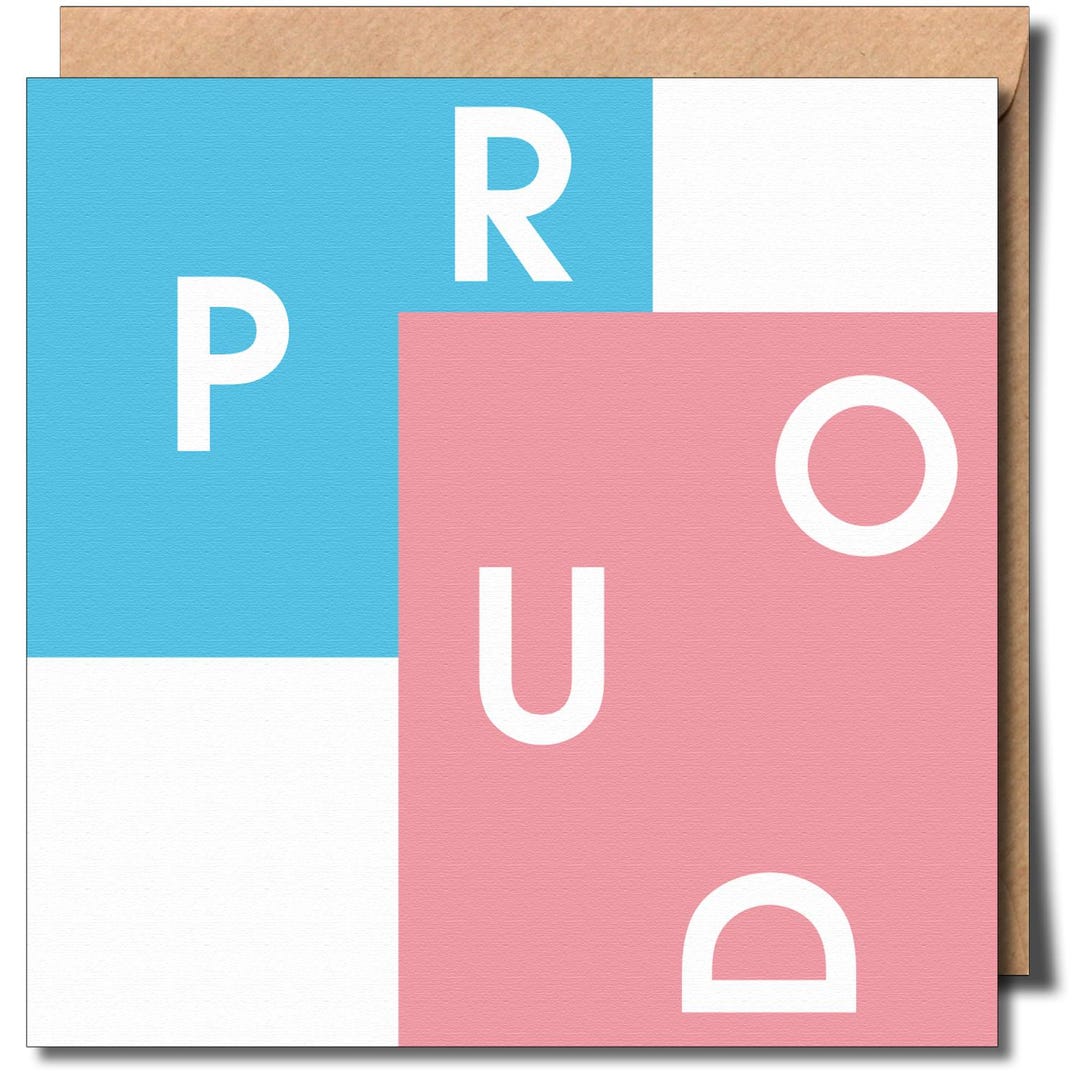 Proud Trans Greeting Card Trans Card Transgender Proud Greeting Card - Etsy