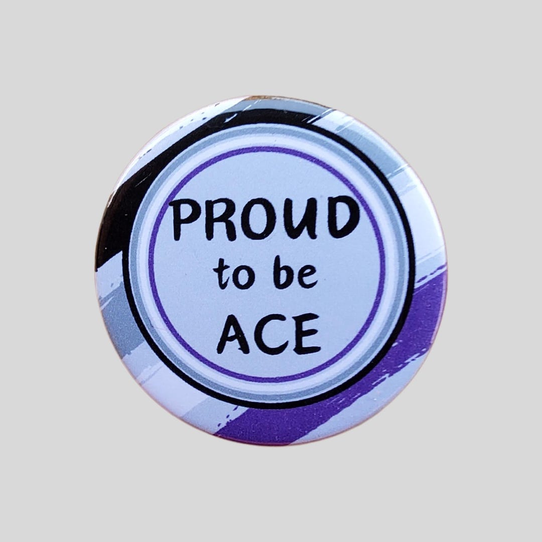 Asexual Pride Badge: Ace LGBTQ Pin (38mm) - Etsy