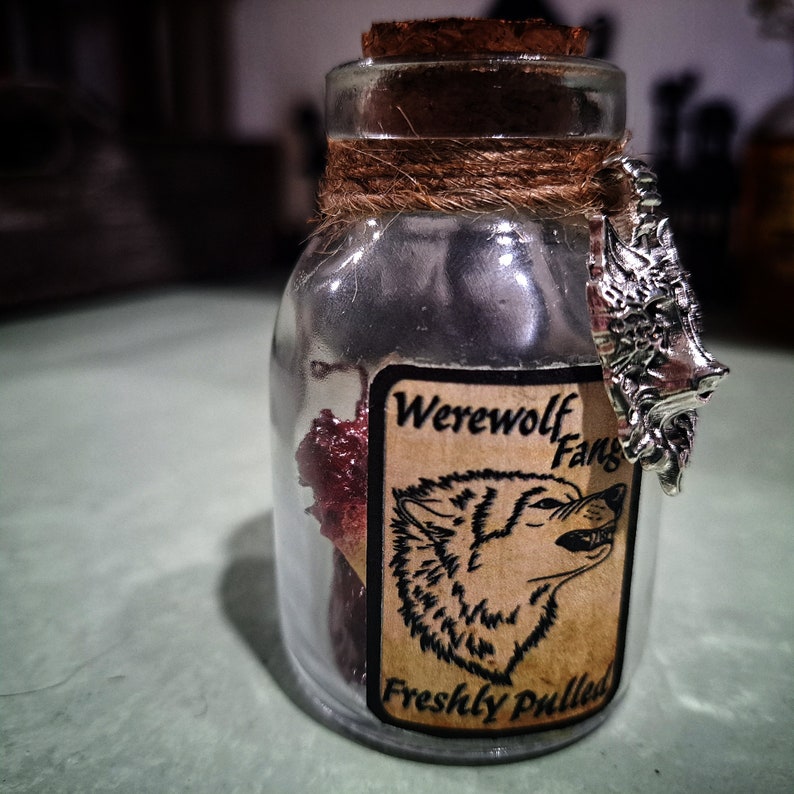 Werewolf Fangs Potion Bottle - Etsy