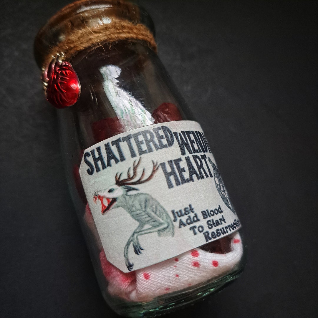 Shattered Wendigo Heart Bottle. Halloween, Spooky Season, Shelf Decor ...