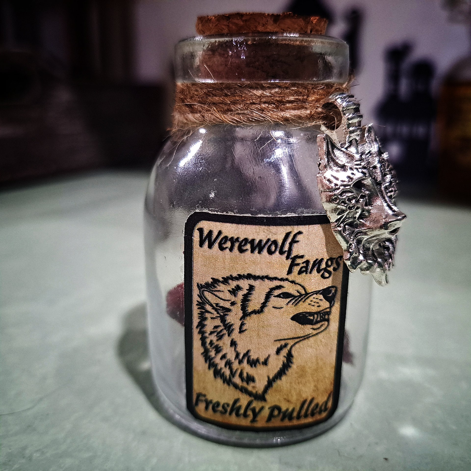 Werewolf Fangs Potion Bottle - Etsy