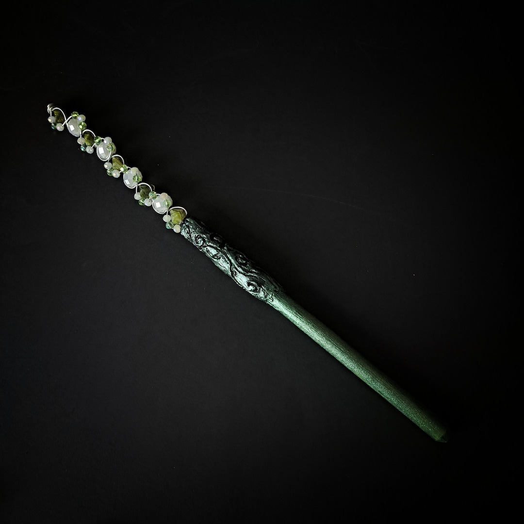 Magic Wand Mystic Green Witch Altar Decor - Etsy