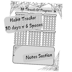 Printable Spider Web Themed Calendar and Habit Tracker Bundle. Spooky ...