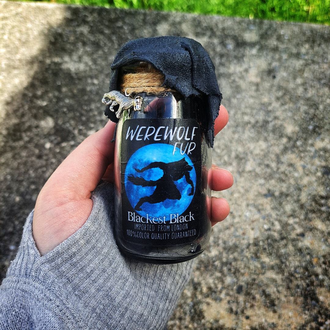 Werewolf Fur Potion Bottle. Werewolf Potion, Wolfsbane, Shelf Decor ...