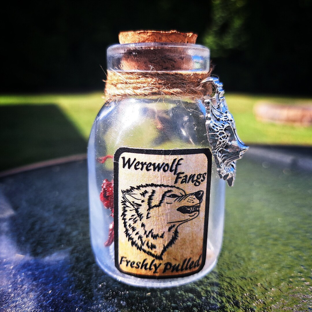 Werewolf Fangs Potion Bottle - Etsy