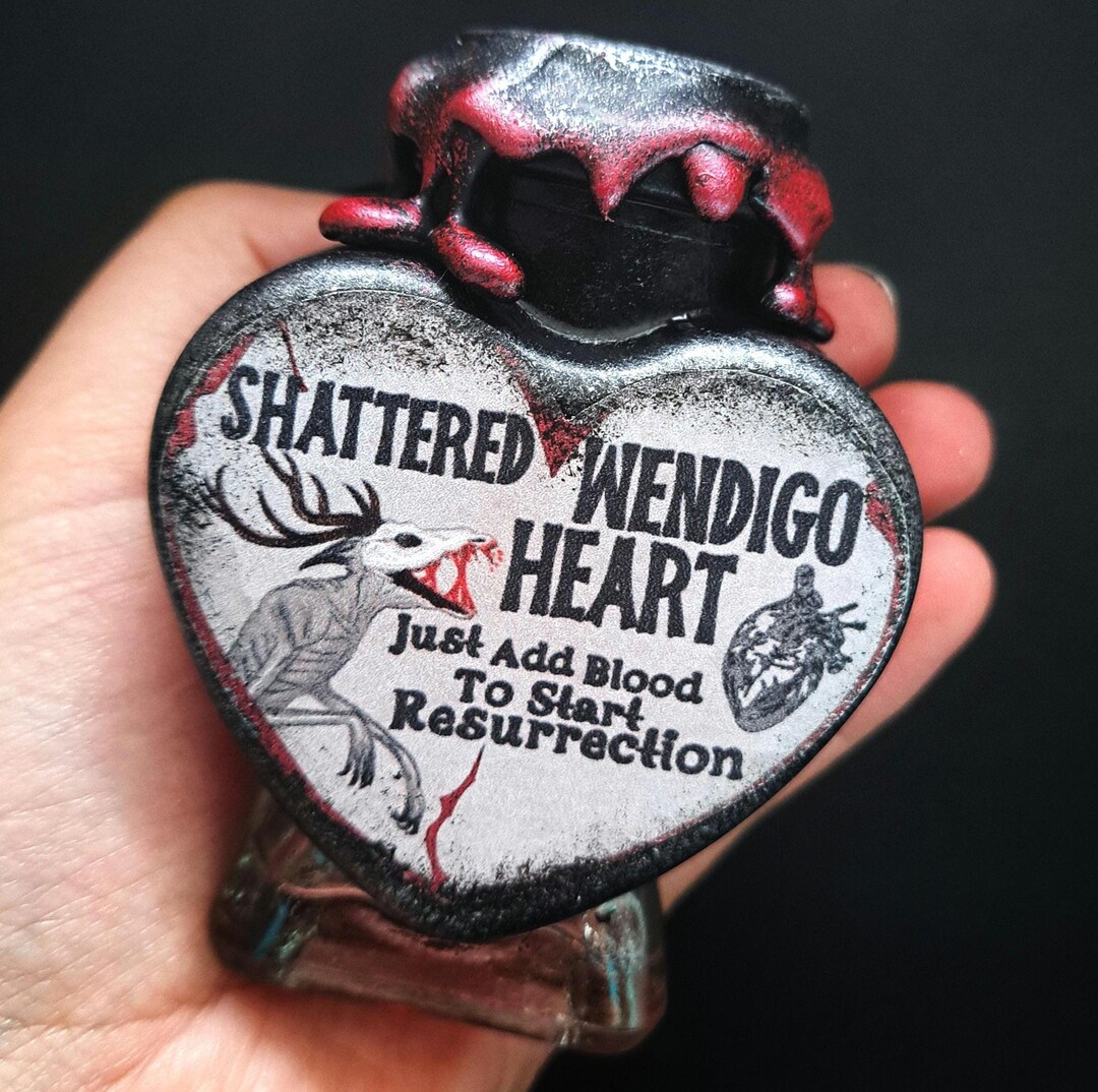 Shattered Wendigo Heart Handmade Fantasy Potion Halloween Decor - Etsy
