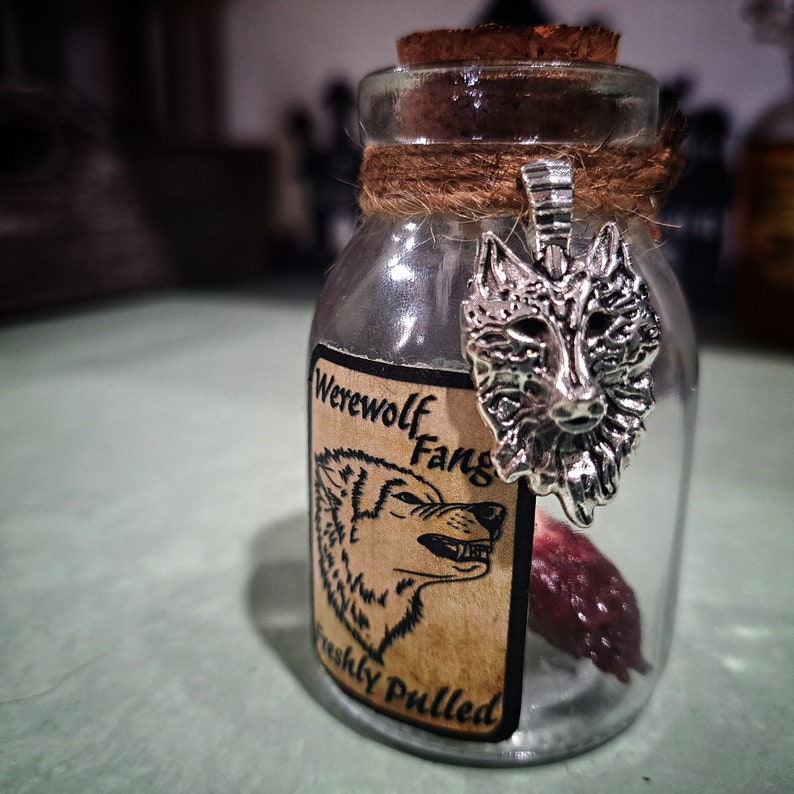 Werewolf Fangs Potion Bottle - Etsy