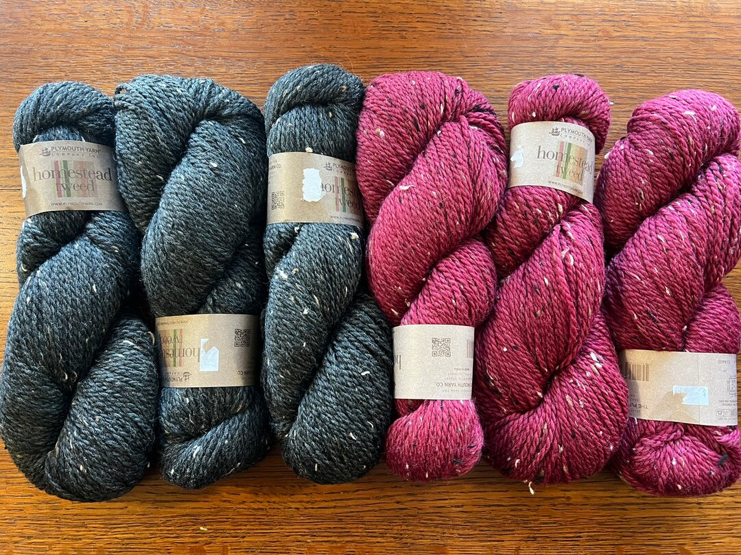 Designer Yarn Grab Bag Homestead Tweeds by Plymouth Yarn in Charcoal ...