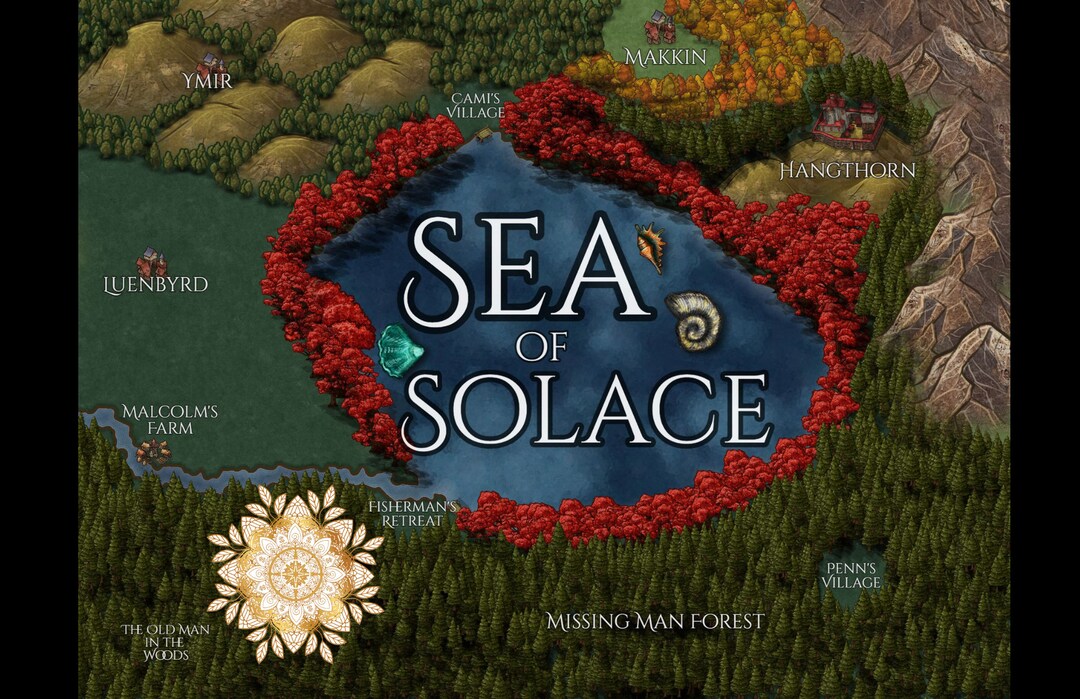 Sea of Solace Adventure Map - Etsy