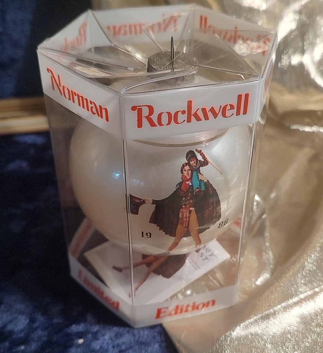 Norman Rockwell 1986 Christmas Ball, Bob Cratchit and Tiny Tim From ...