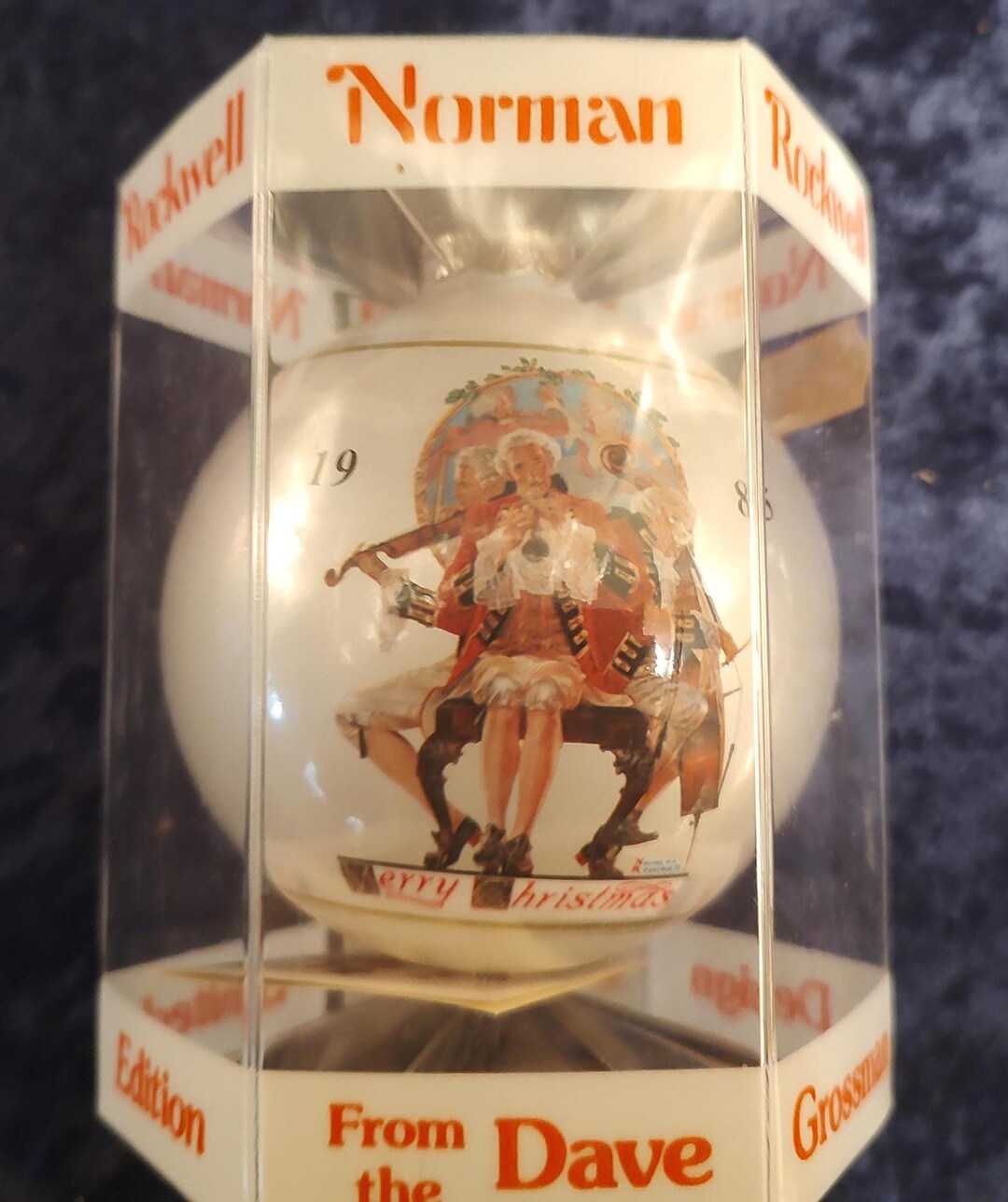 Norman Rockwell 1985 Christmas Ball From Dave Grossman in Original ...