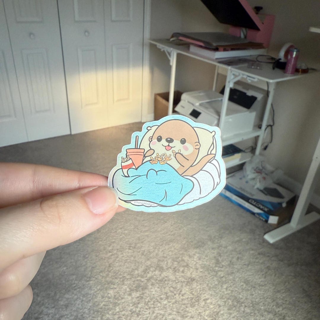 Otter Holographic Sticker,vinyl Decal for Water Bottle, Laptop and ...