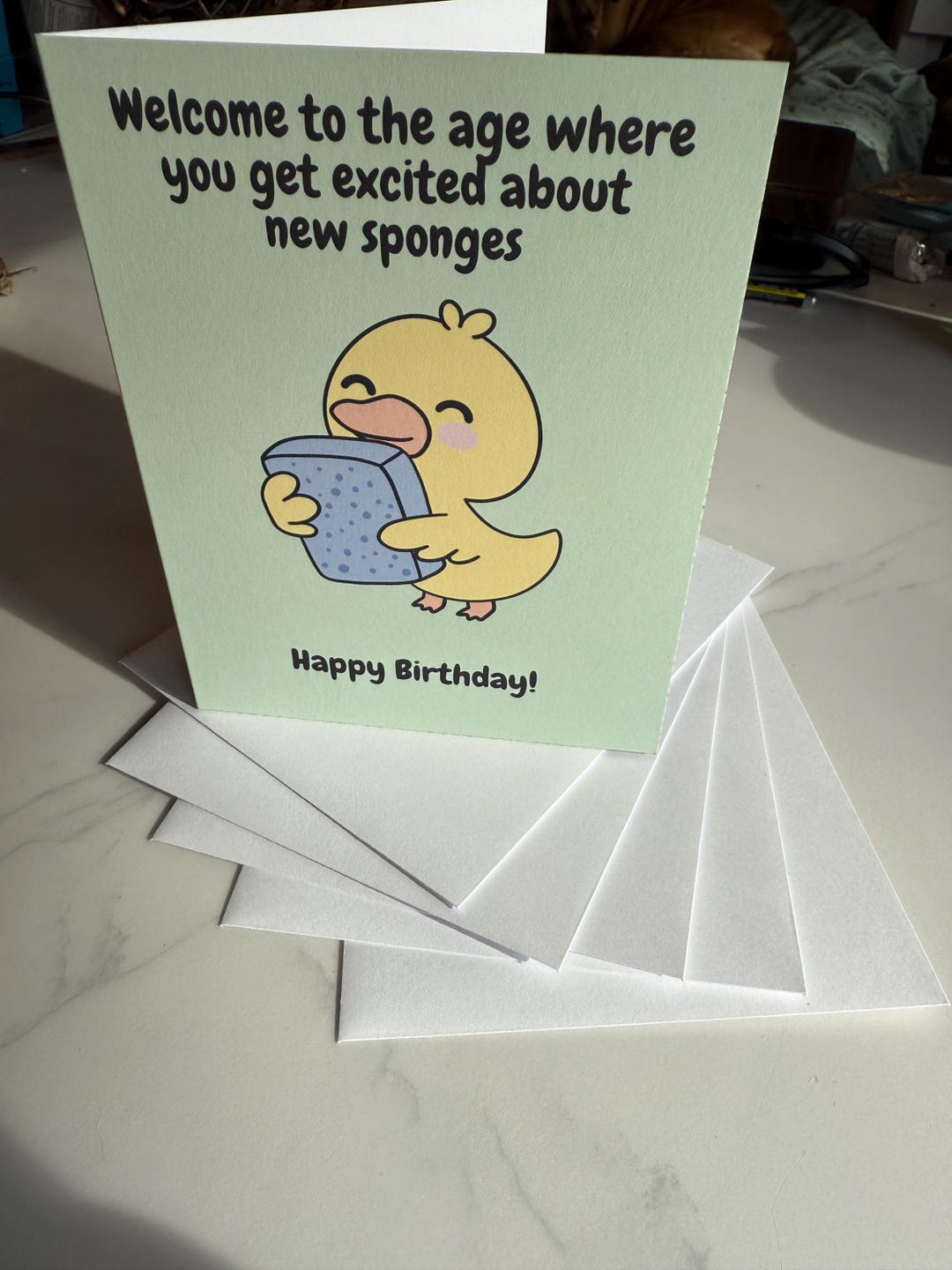 Duck Birthday Card, Get Excited About New Sponges, Silly Ducky ...