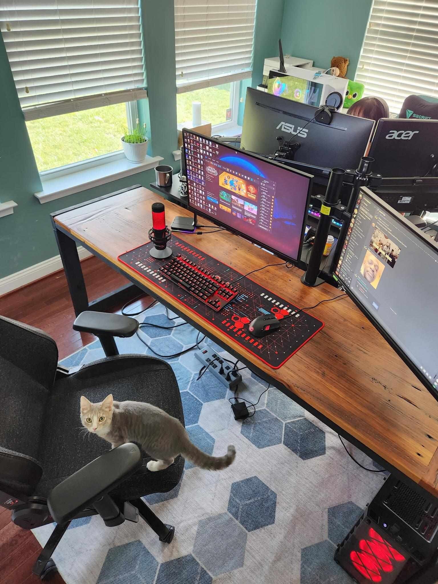 Wide Modern Computer Desk 5' Simple Minimalist Office - Etsy