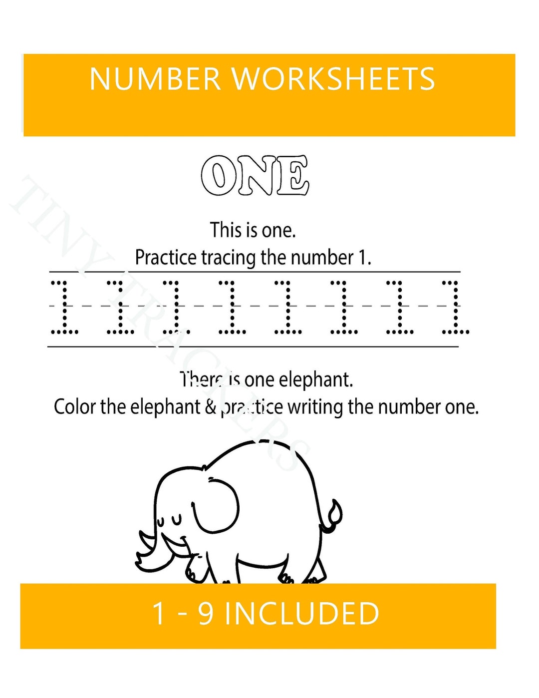 Learn Your Numbers - Tracing and Coloring Pages - Etsy