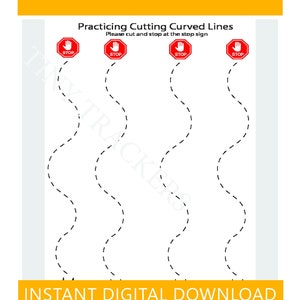 Cutting Practice Worksheets - Etsy