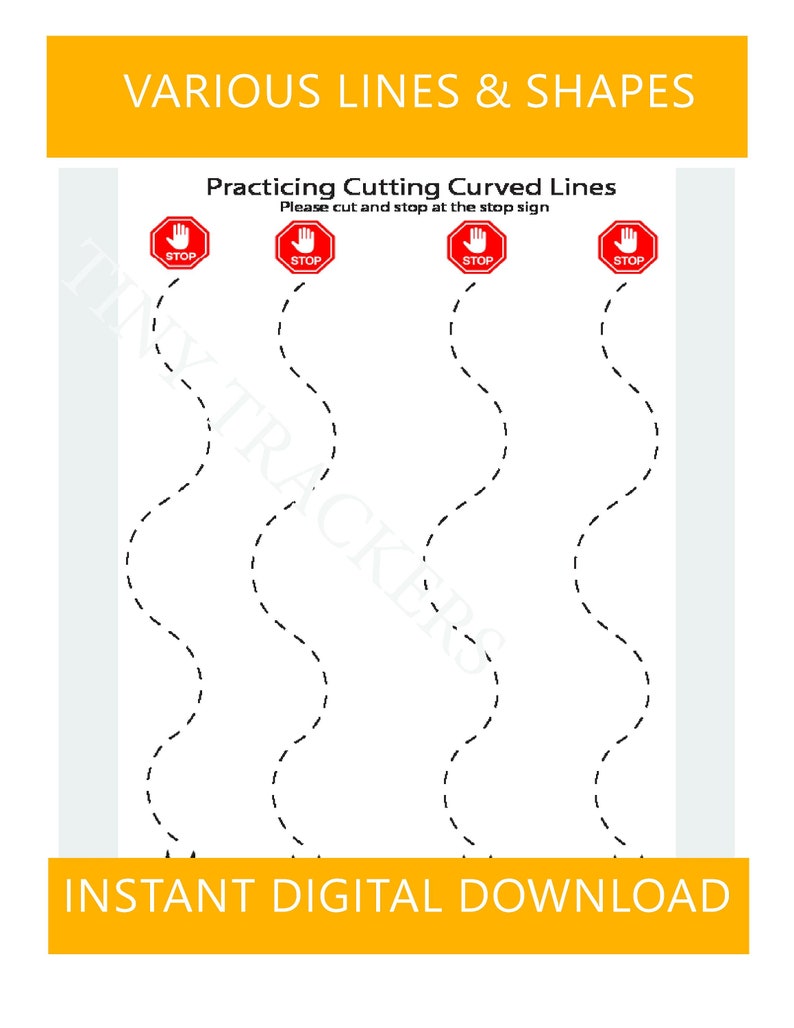 Cutting Practice Worksheets - Etsy