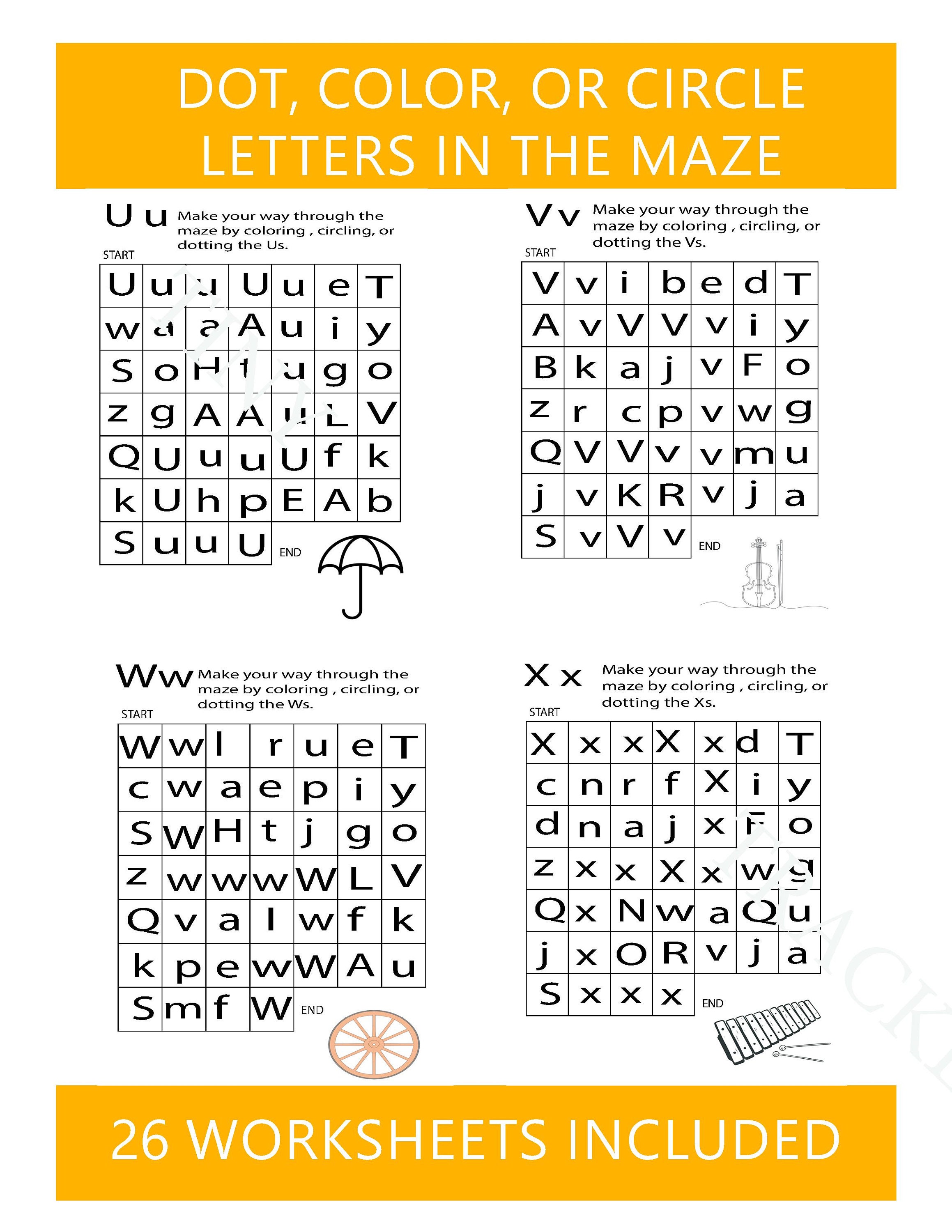 Preschool Letter Maze - Etsy