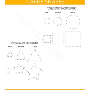 Tracing Shapes Worksheets - Etsy