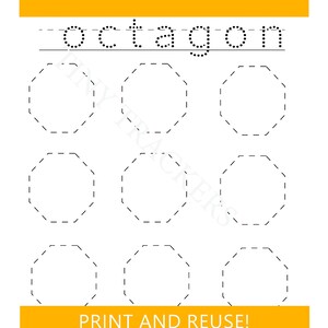 Tracing Shapes Worksheets - Etsy