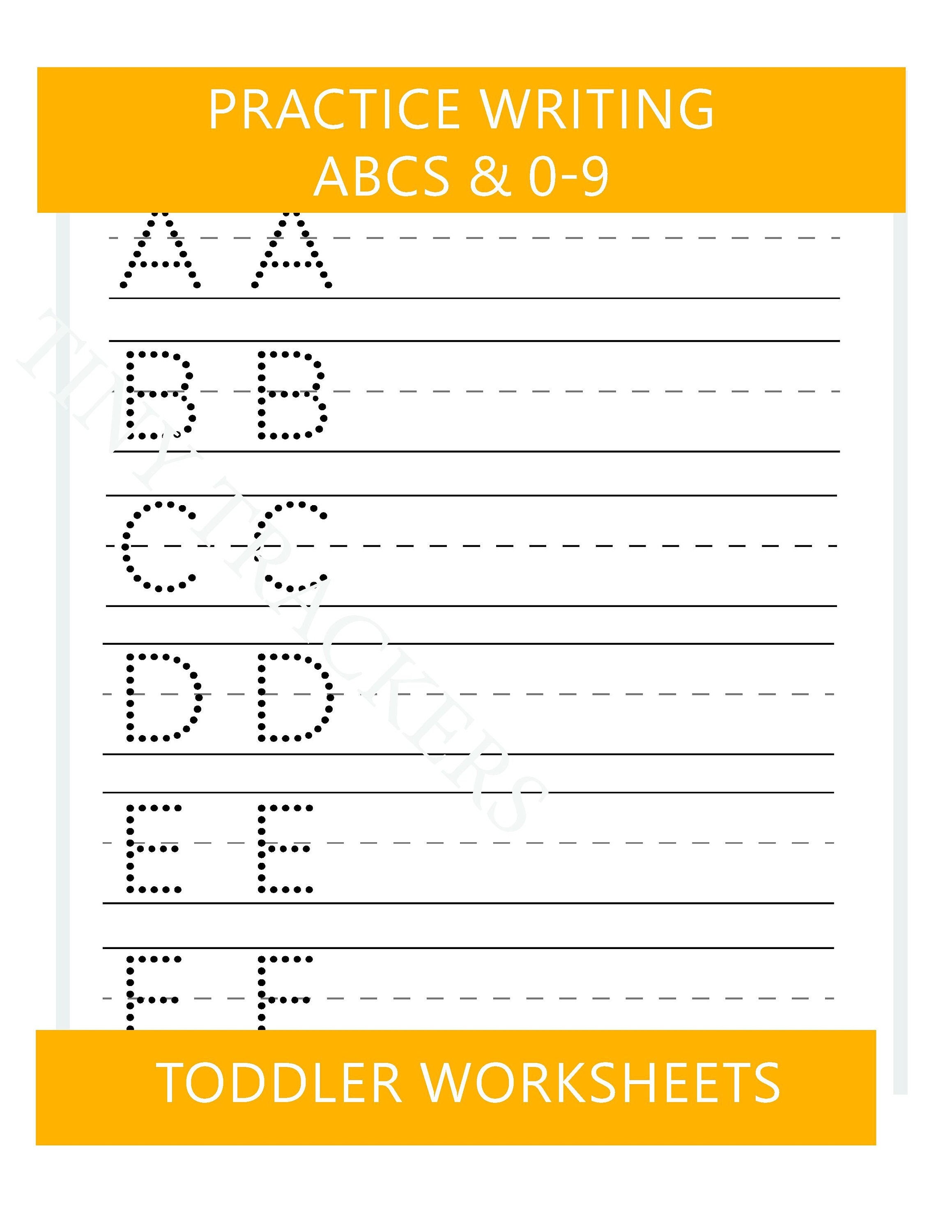 Practice Writing Abcs and 123s - Etsy