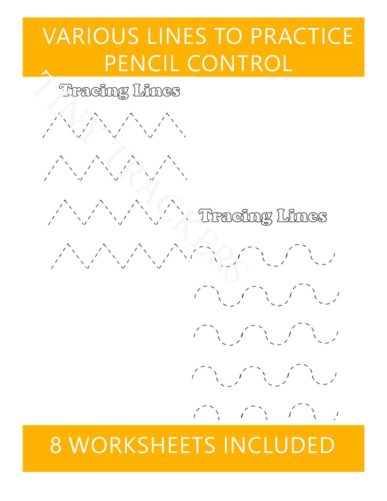 Practice Tracing Lines - Etsy