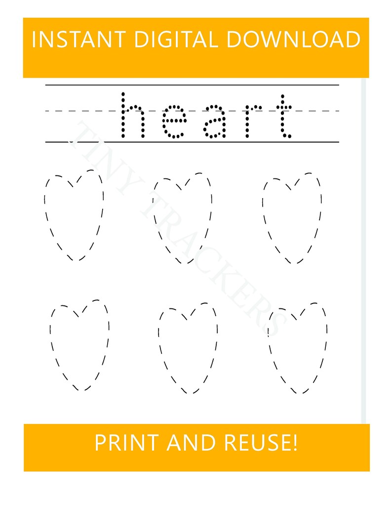 Tracing Shapes Worksheets - Etsy