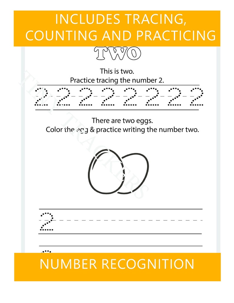 Learn Your Numbers - Tracing and Coloring Pages - Etsy