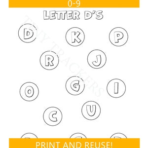 Color Letters and Numbers Worksheets - Etsy