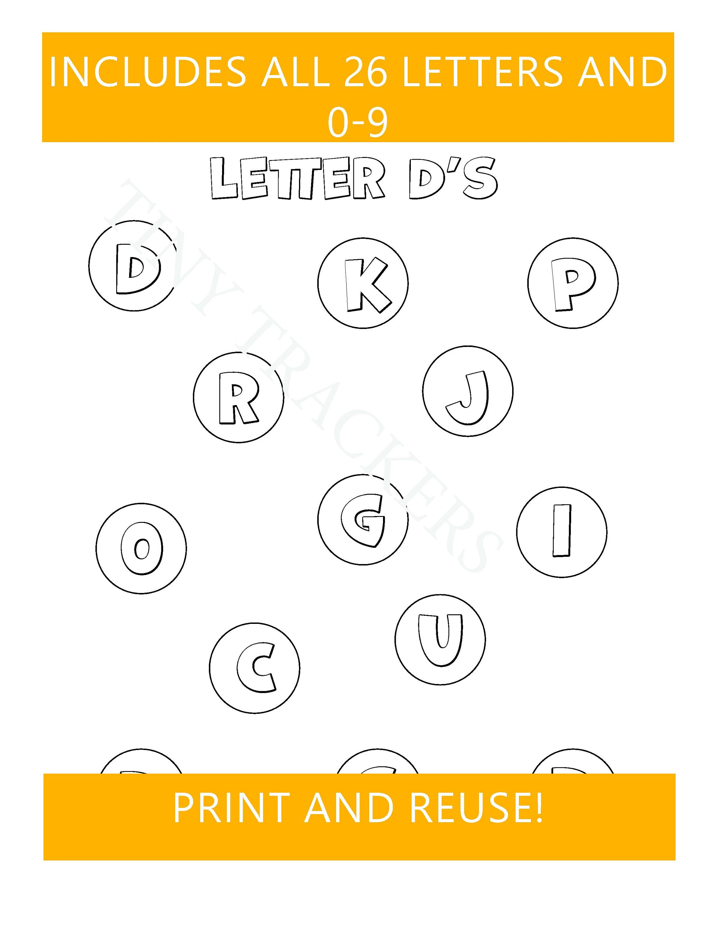 Color Letters and Numbers Worksheets - Etsy
