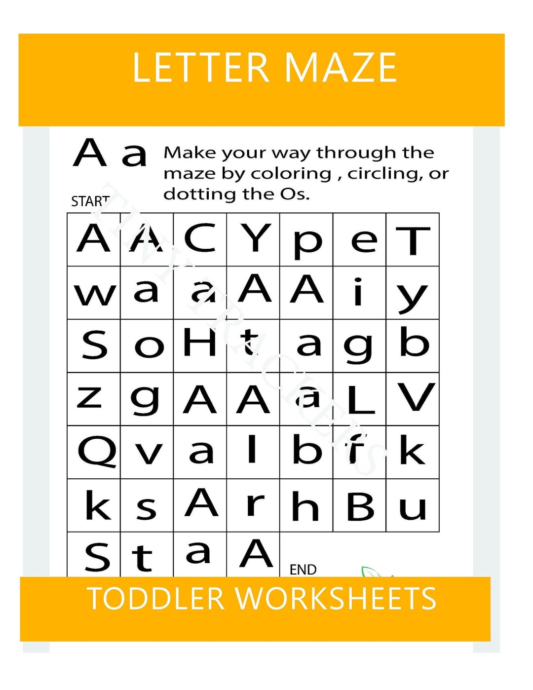 Preschool Letter Maze - Etsy