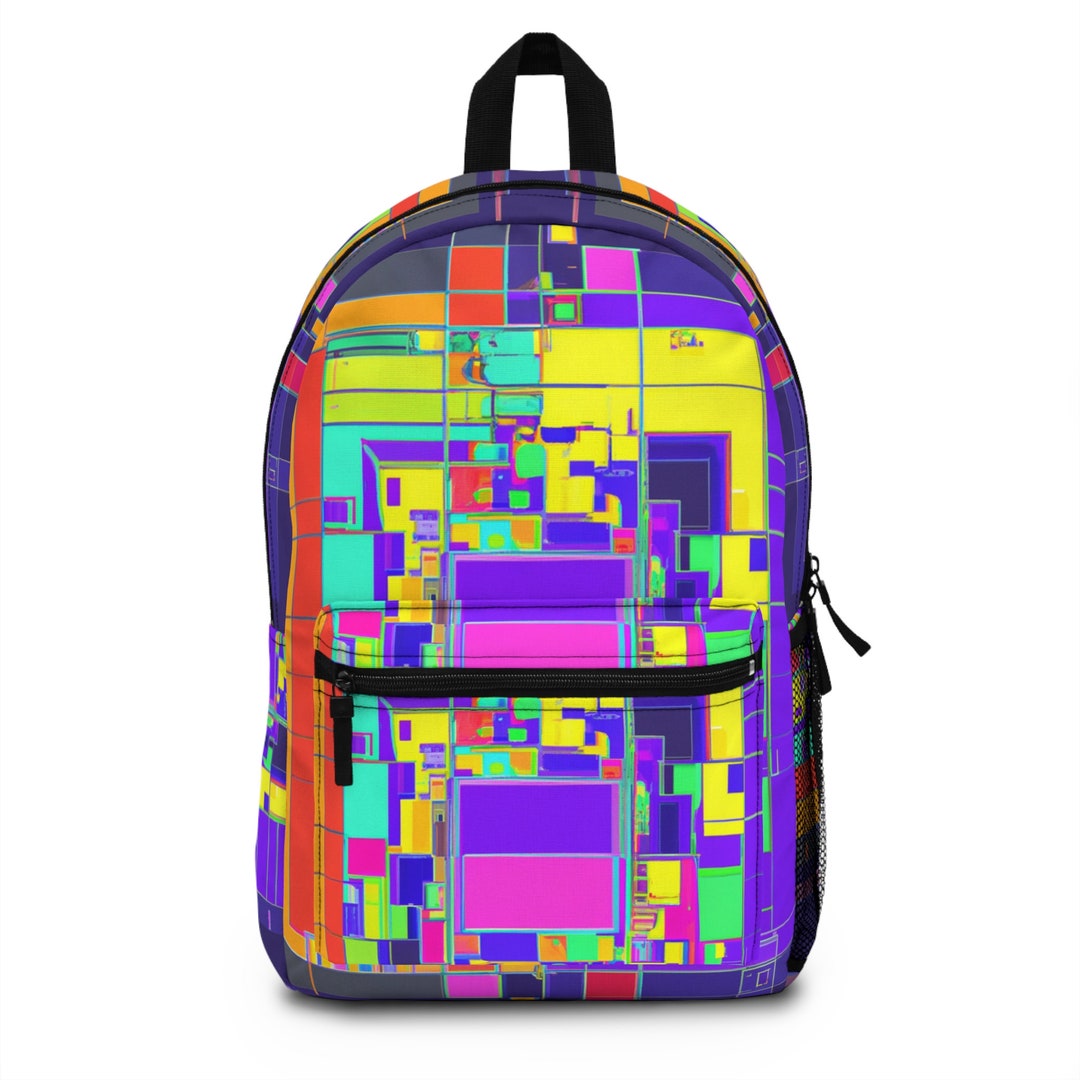 Synthwave Backpack Vibrant Colorful Backpack, Cyberpunk Bag, Trendy ...