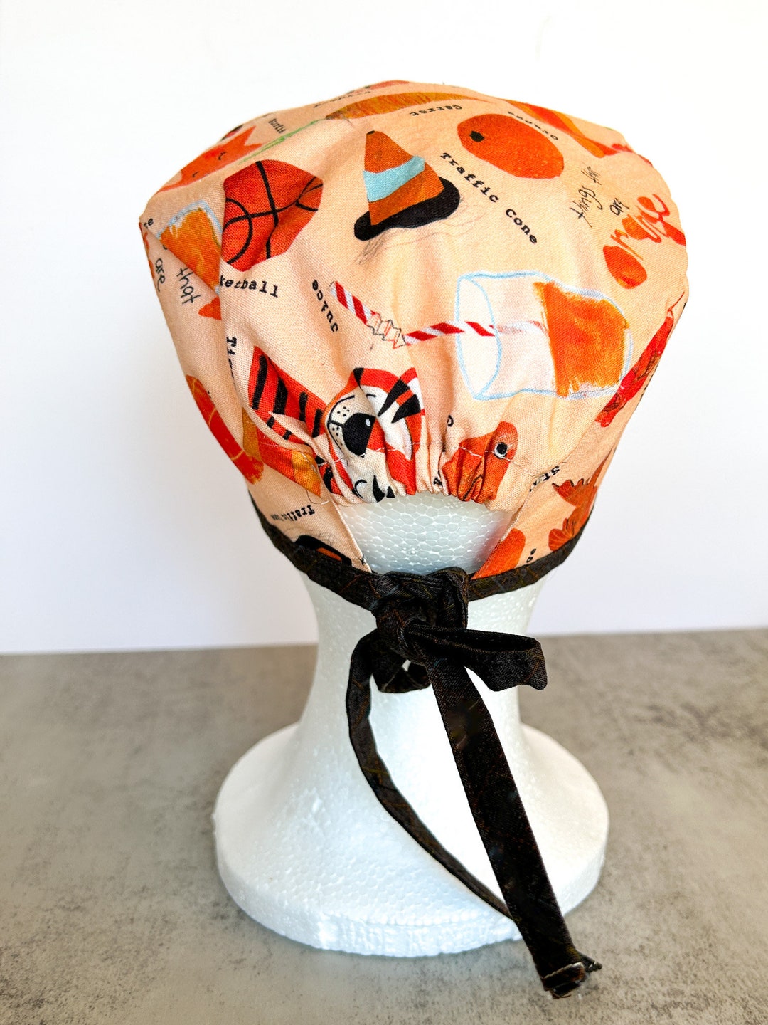 Scrub Caps, Orange Surgical Scrub Cap, Pediatric Nurse, Dental ...