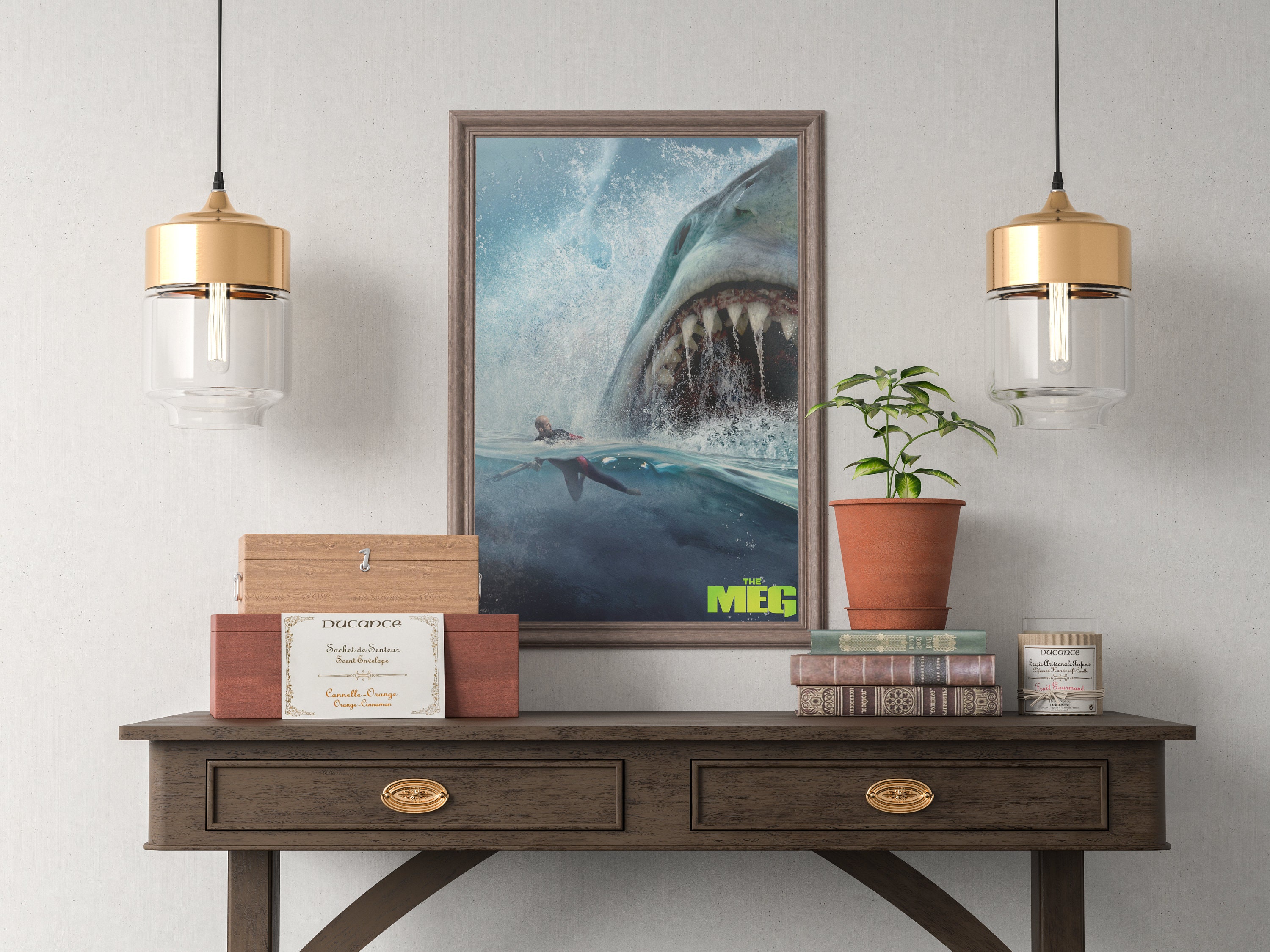 The Meg 2 Poster - Megalodon Shark Movie Wall Art No Frame sold by ...