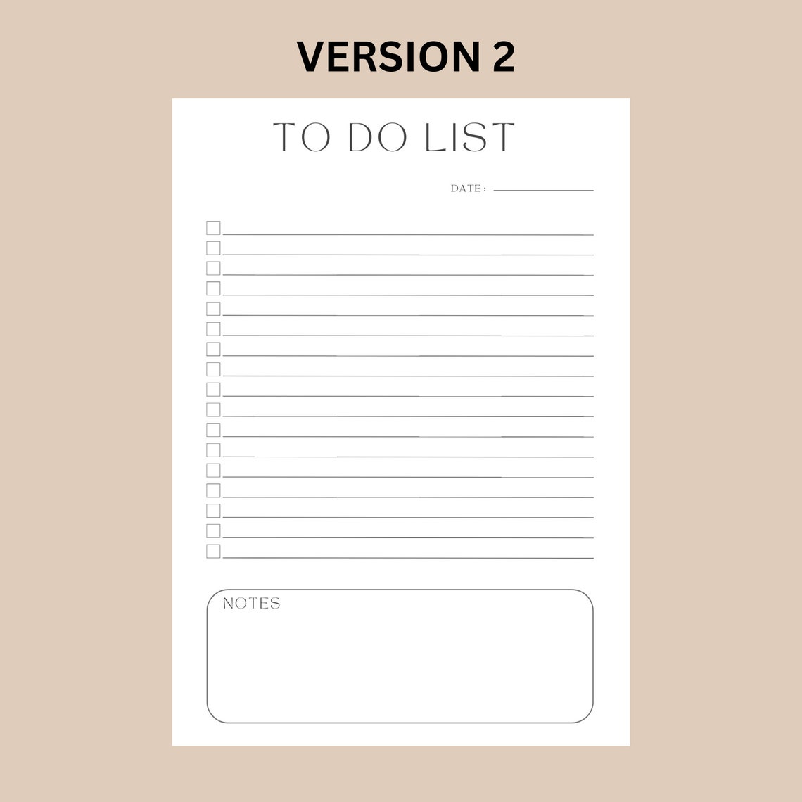Digital to Do List Printable & Fillable, Simple Tasks List Template ...