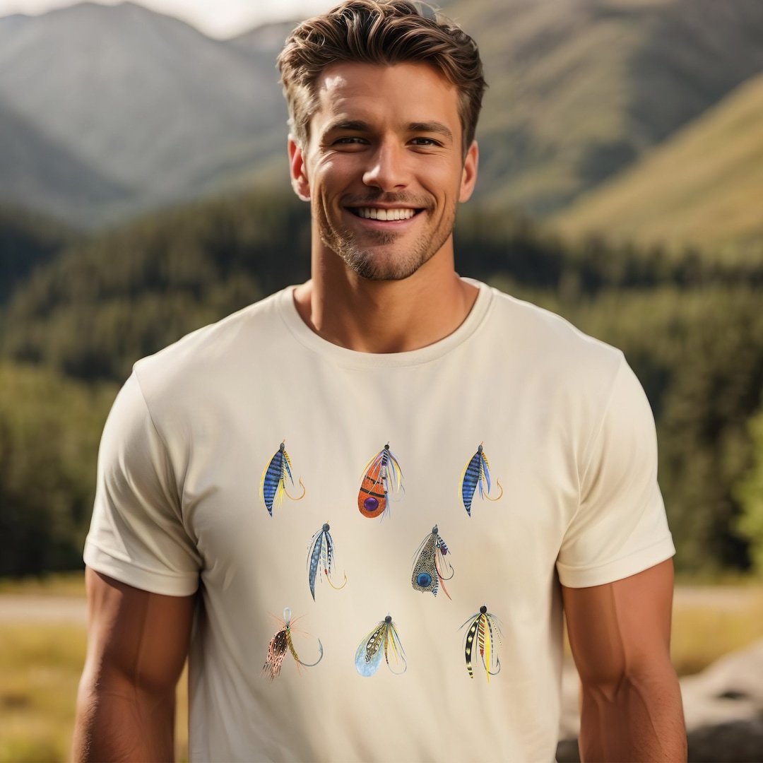 Flies for Fly Fishing Tshirt, Fly Fishing Gift for Him Tee, Fishing T ...